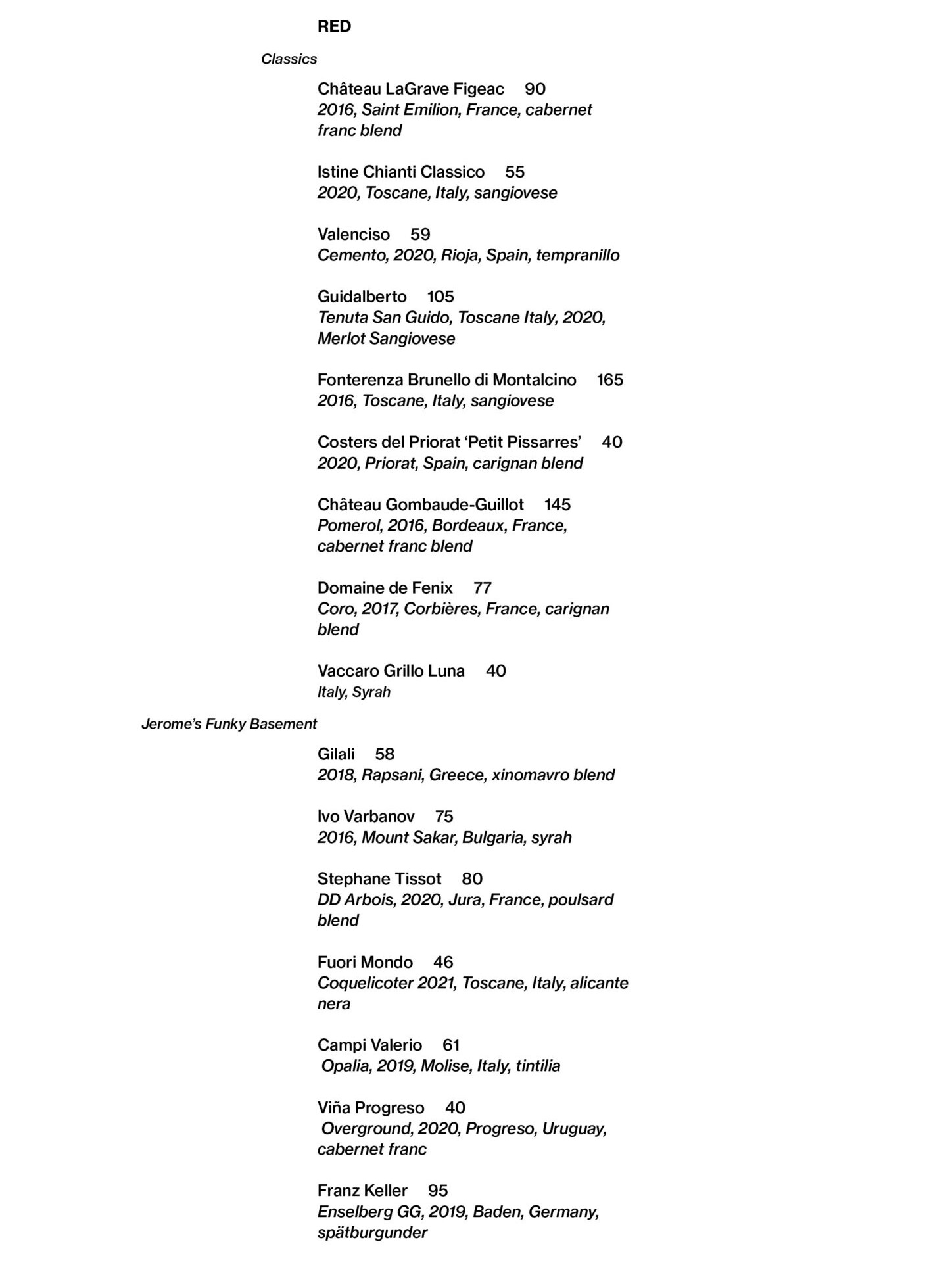 Menu | Cobra Antwerp